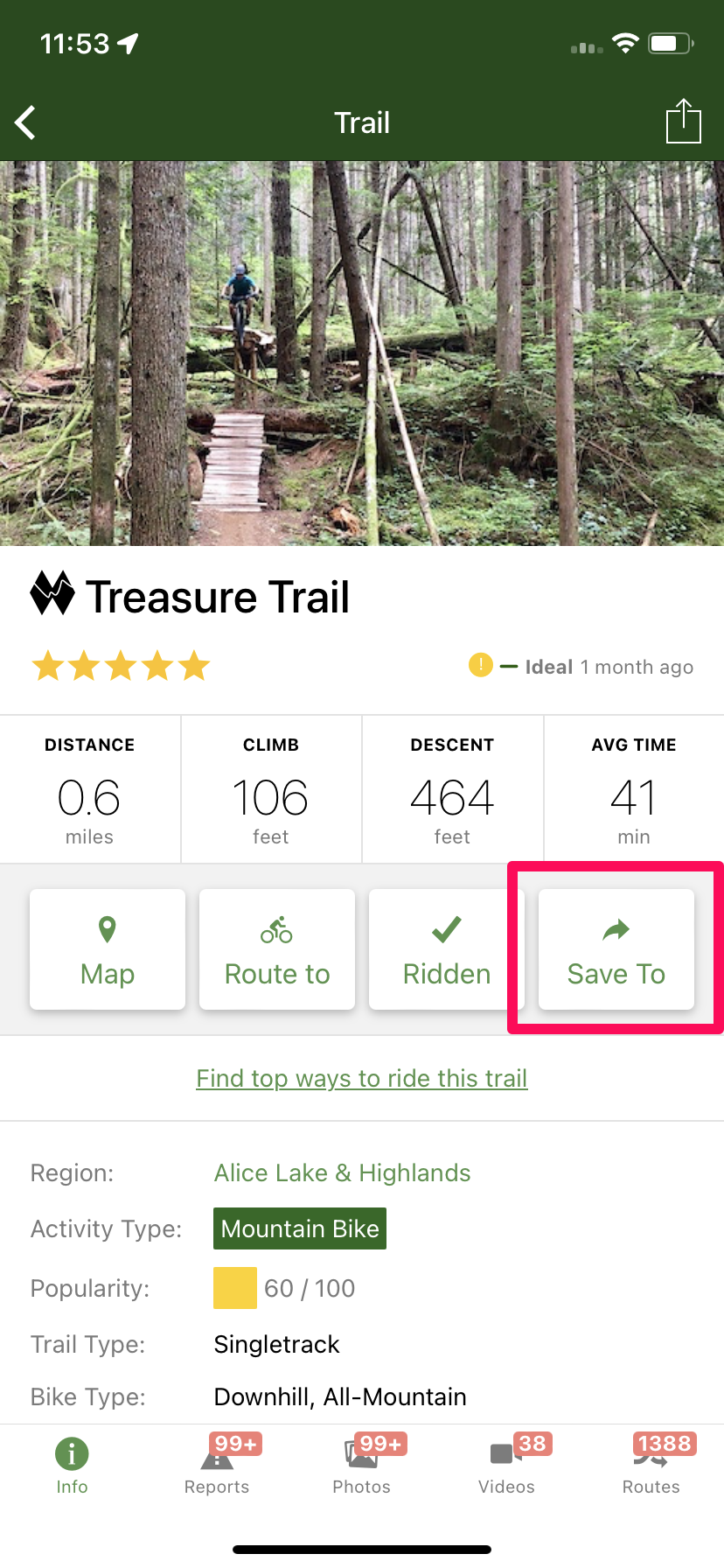 Add a Trail to your Wishlist in the App – Trailforks